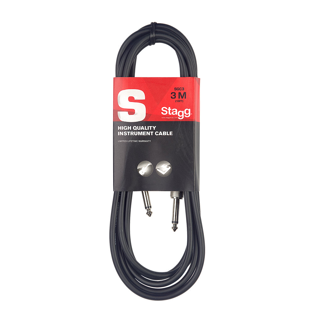 Stagg Jack to Jack Unbalanced Instrument Cable - 3m